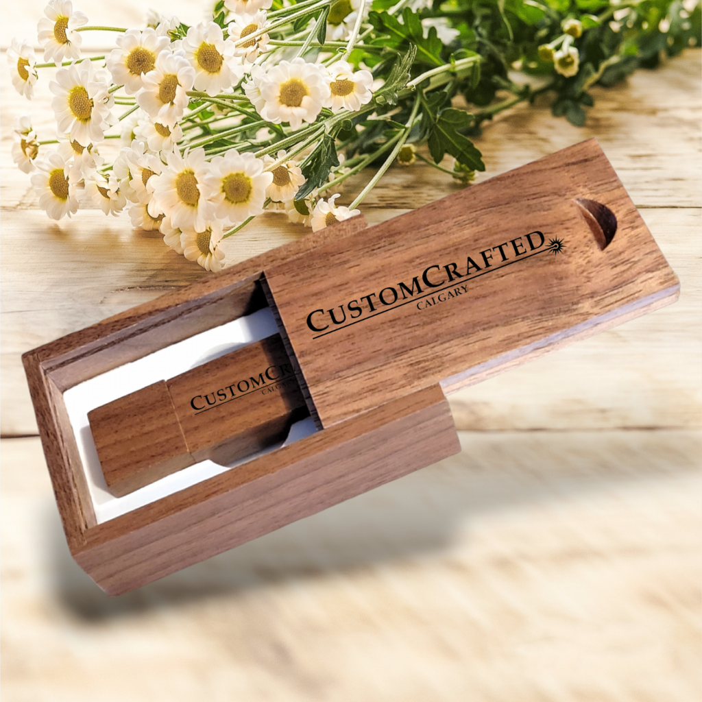 Personalized USB drive and case - Custom Crafted Engraving