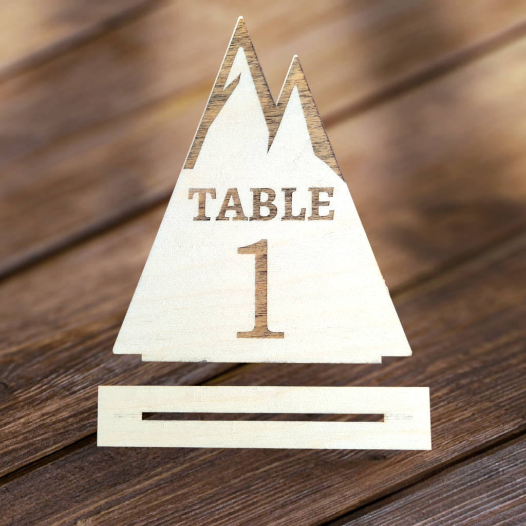 Engraved Wedding Table Numbers - Custom Crafted Engraving